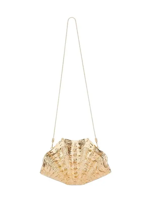 Simkhai Shell Chain Clutch - Gold