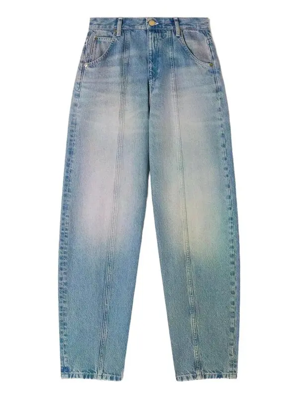 Sandro Wide-leg Jeans With Center Seam - Blue