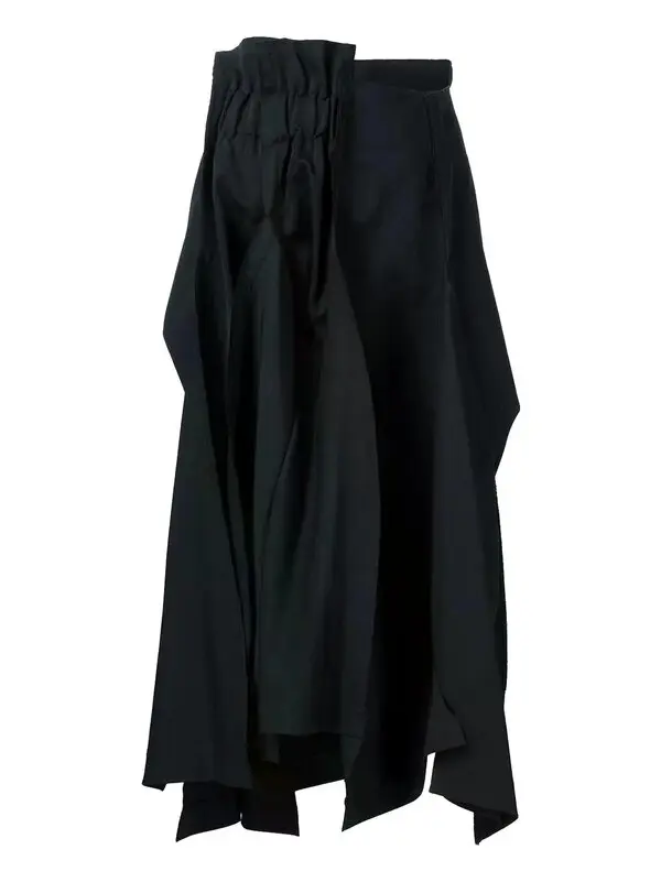 Comme Des Garçons Asymmetric Wool Skirt - Black