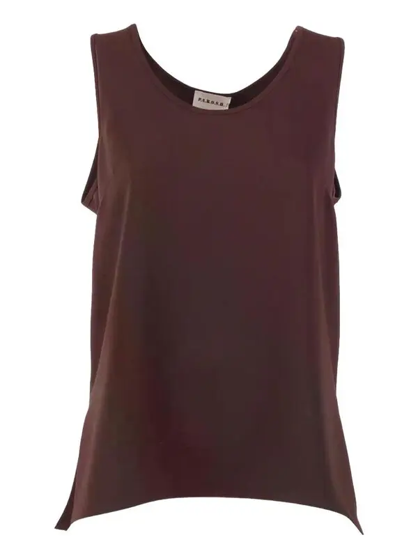 P.a.r.o.s.h Scoop-neck Top - Brown