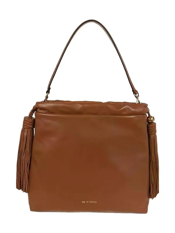 Etro Kalispera Leather Shoulder Bag With Tassel Detail - Brown