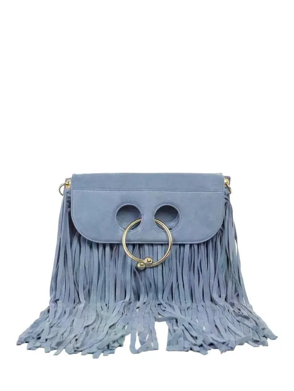 JW Anderson Pierce Fringed Shoulder Bag - Blue
