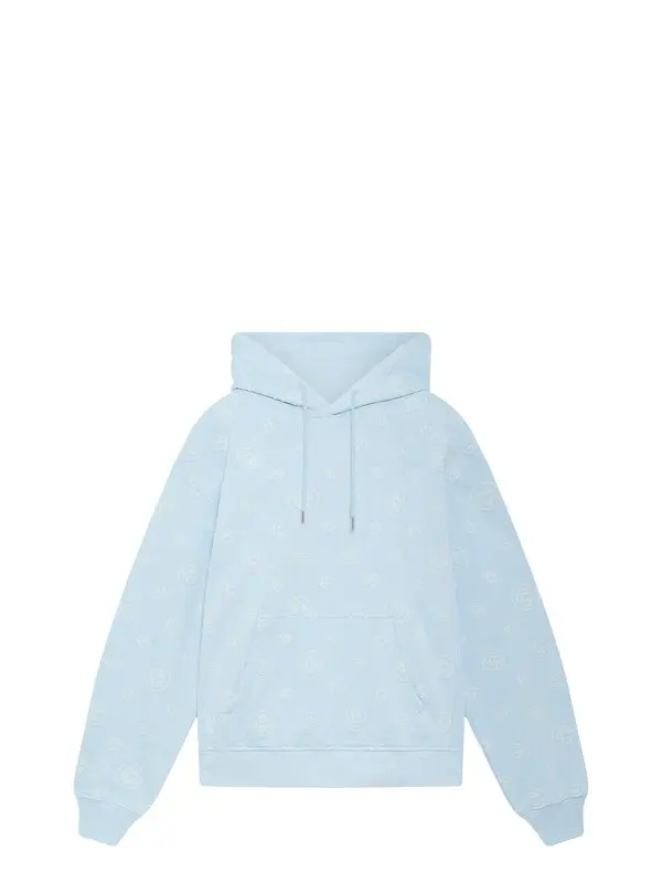 Casablanca Applique Monogram Hooded Sweatshirt - Blue