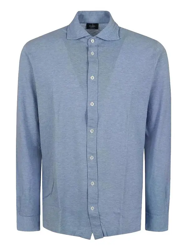 BARBA NAPOLI Buttoned Cotton Shirt - Blue
