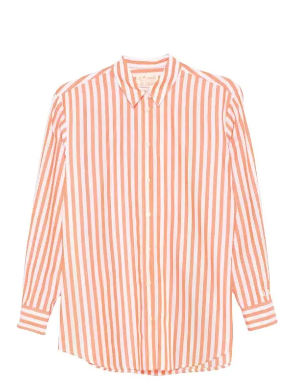 MC2 SAINT BARTH Brigitte Striped Shirt - Orange