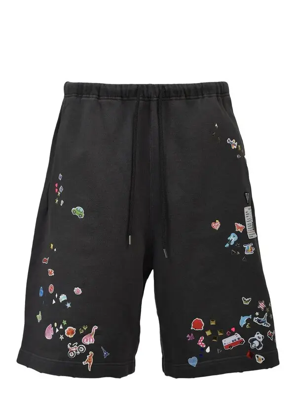 Mihara Yasuhiro Sticker Shorts - Black