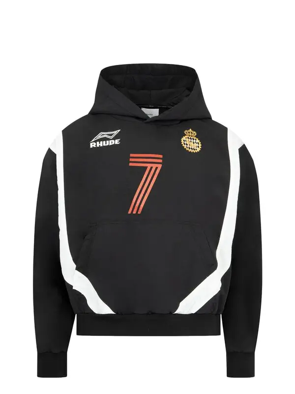 Rhude Lago Jersey Hoodie - Black