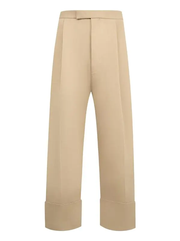 Thom Browne High Rise Double Pleat Trouser - Brown