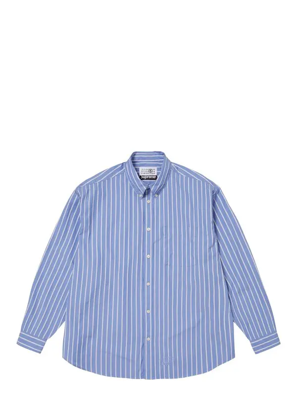 Supreme X Mm6 Maison Margiela Stripe Shirt - Blue