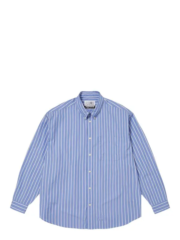 Supreme X Mm6 Maison Margiela Stripe Shirt - Blue