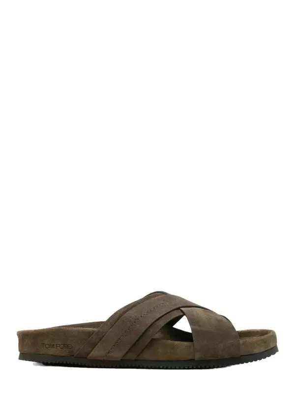 TOM FORD Criss Cross Slides - Brown