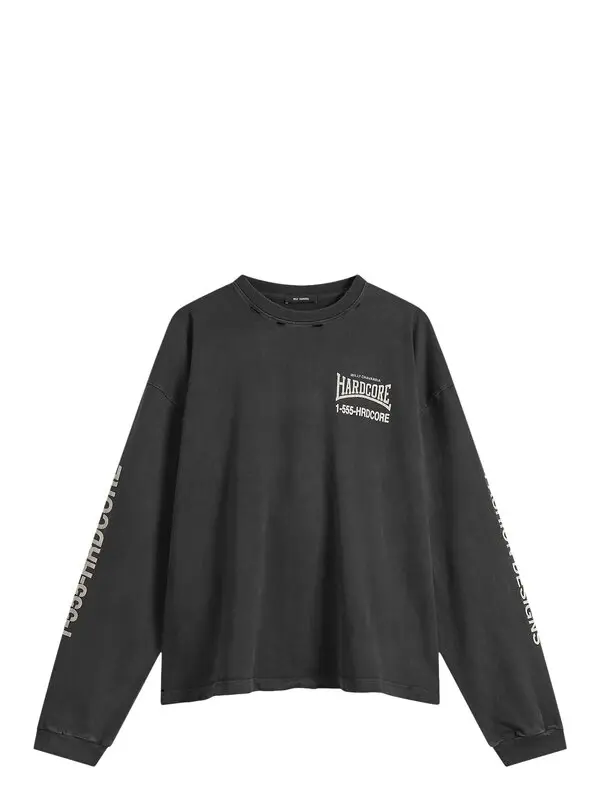 WILLY CHAVARRIA Hardcore Buffalo Long-sleeve Tee - Black