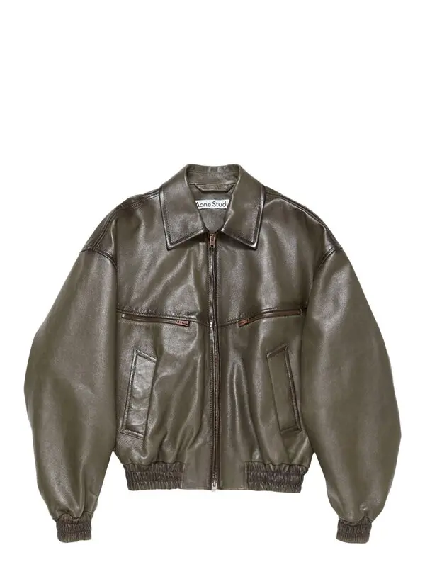Acne Studios Leather Jacket - Green