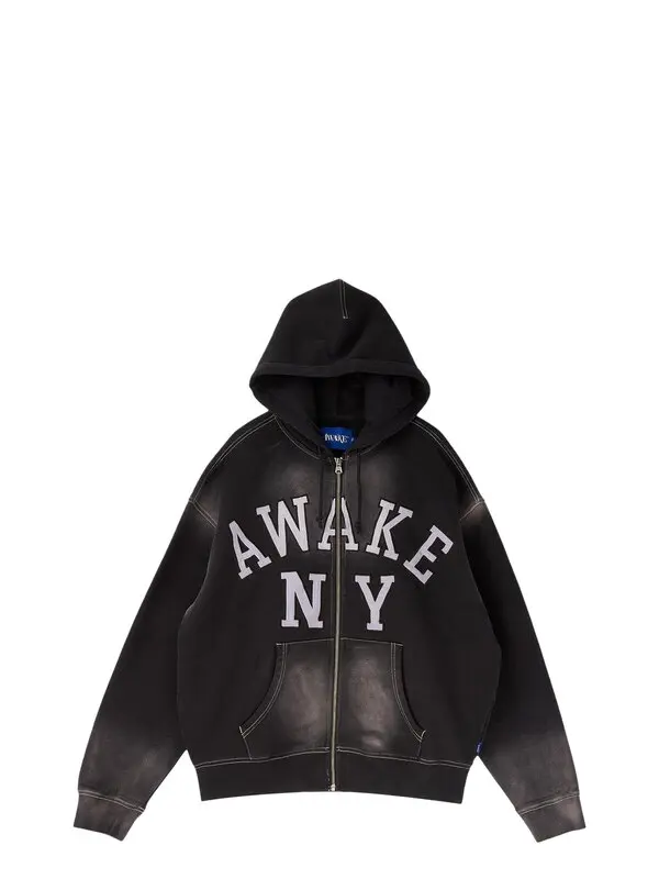 AWAKE NY Collegiate Arch Zip Hoodie - Black
