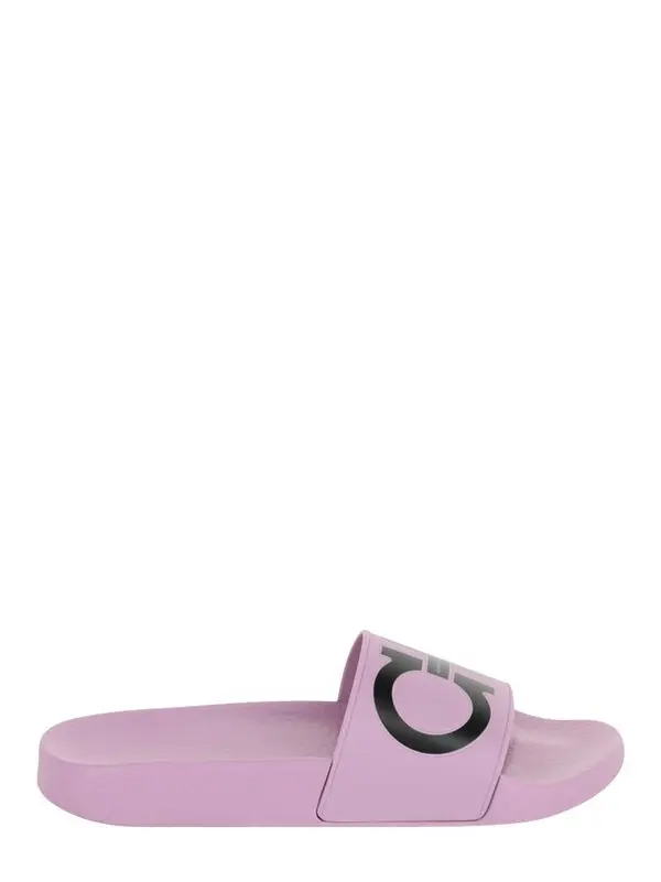 FERRAGAMO Dual Gancini Slide - Pink