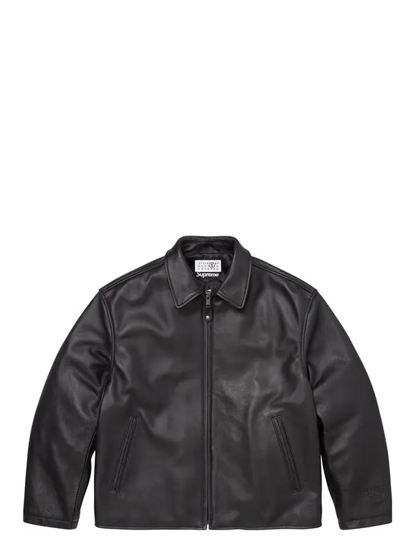 Supreme X Mm6 Maison Margiela/schott Eagle Leather Jacket - Black