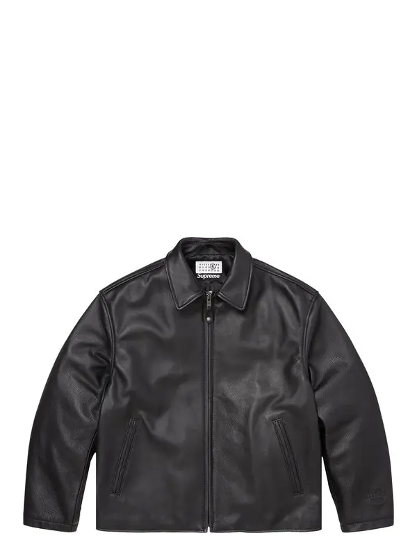 Supreme X Mm6 Maison Margiela/schott Eagle Leather Jacket - Black
