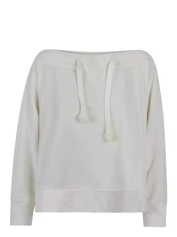 NOUMENO CONCEPT Boat-neck Tie Sweatshirt - White
