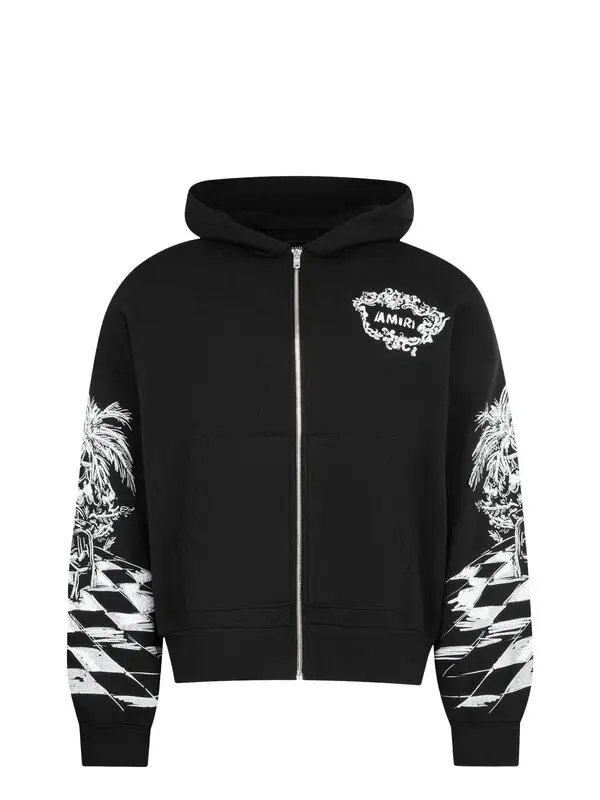 Amiri Chateau Sketch Zip Hoodie - Black