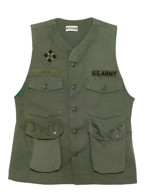 A.N.G.E.L.O. VINTAGE CULT Upcycled Buttoned Vest - Green