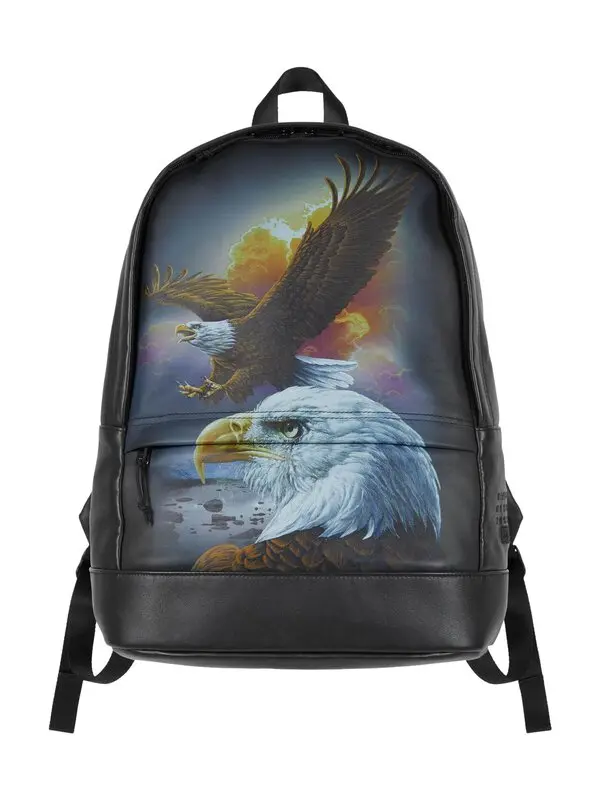 Supreme X Mm6 Maison Margiela Eagle Leather Backpack - Black