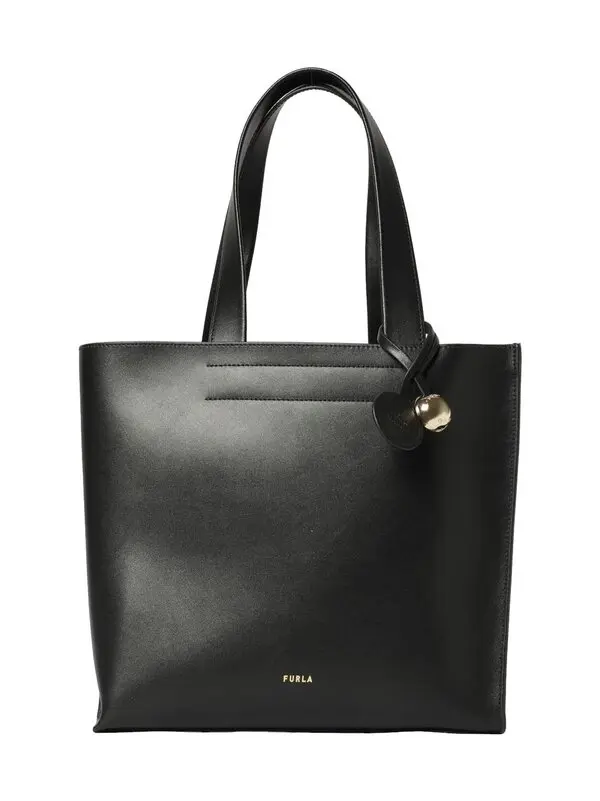 Furla Divide Leather Tote Bag - Black