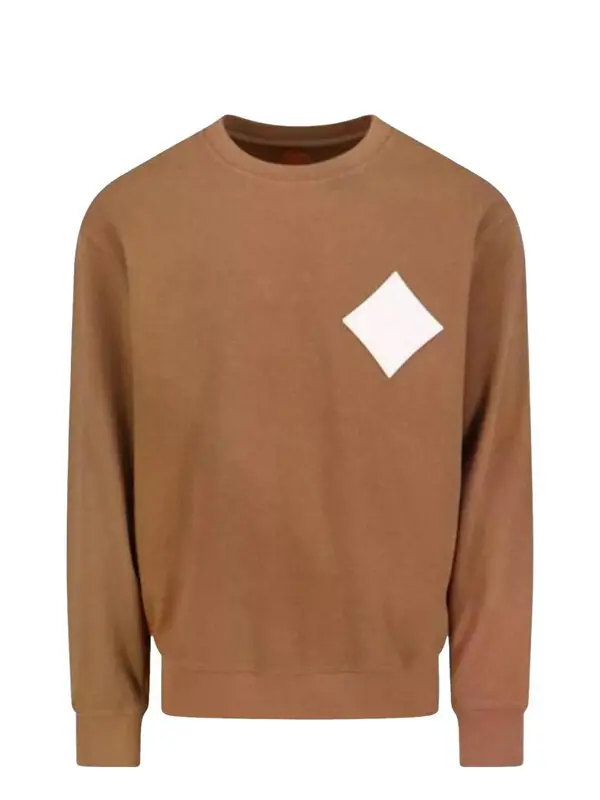 Mcm Logo-patch Sweatshirt - Brown