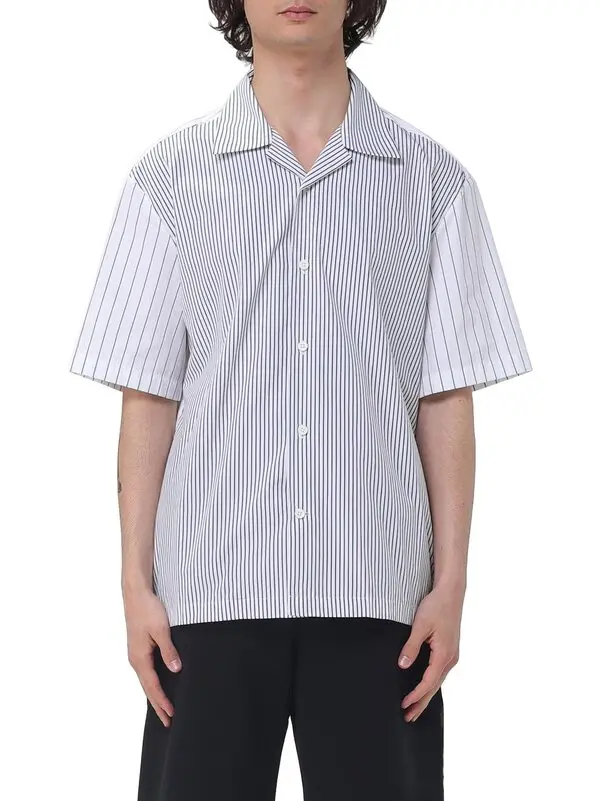 JIL SANDER Striped Cotton Casual Shirt - Blue