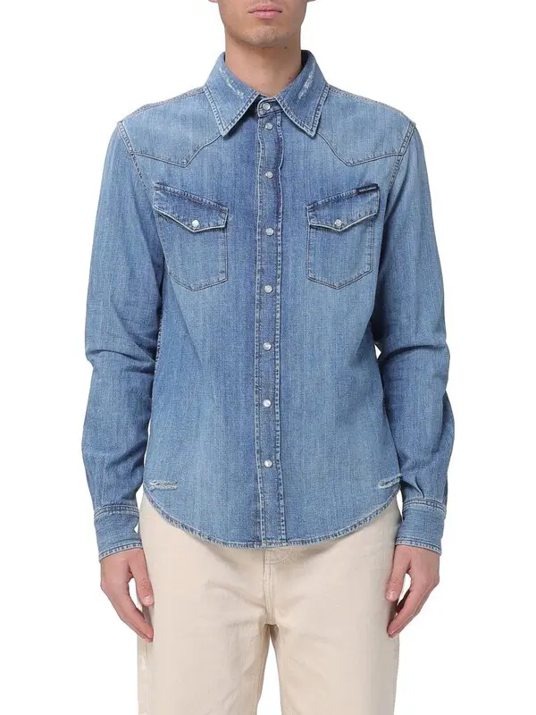 Dolce & Gabbana Cotton Denim Shirt - Black