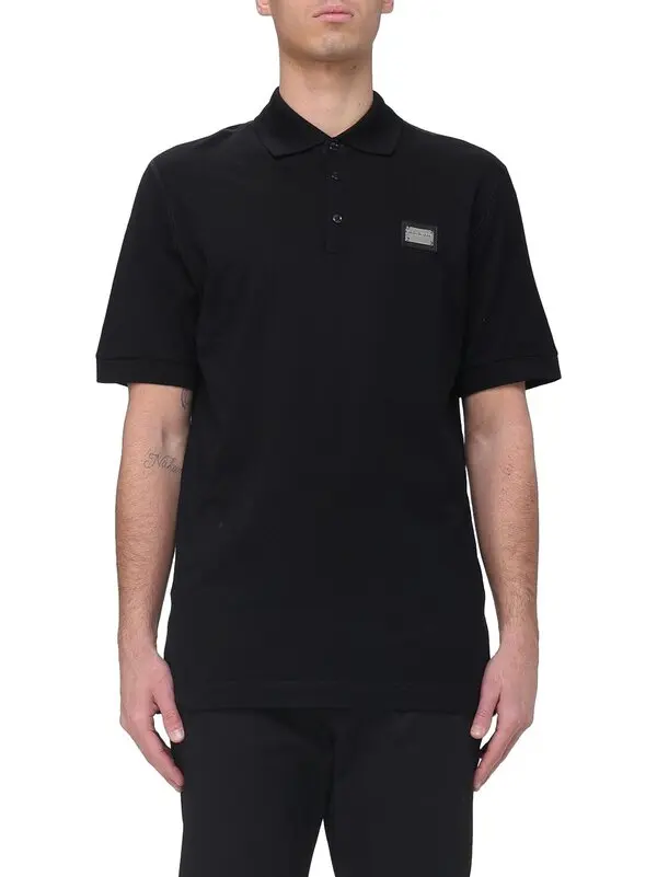 Dolce & Gabbana Cotton Polo Shirt - Black