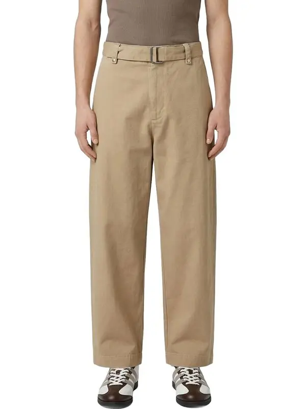 ENTIRE STUDIOS Cotton Palazzo Trousers - Beige