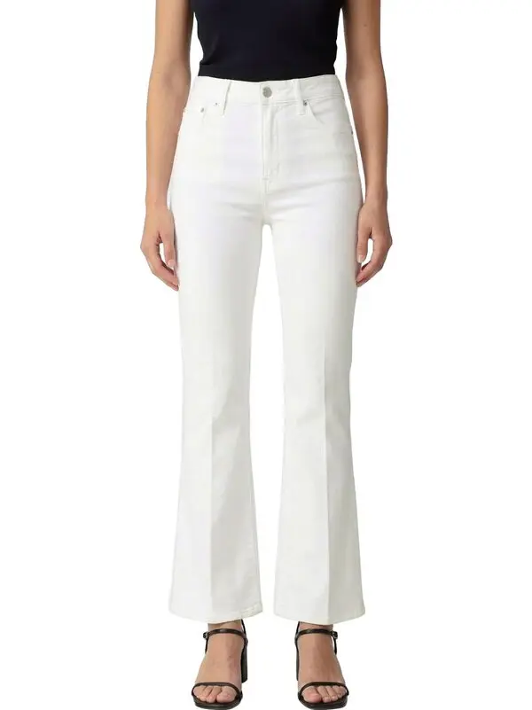 CYCLE Flared Cotton Denim Jeans - White
