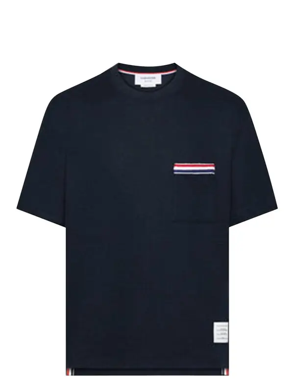 Thom Browne Rwb Short-sleeve Pocket Tee 'navy - Blue