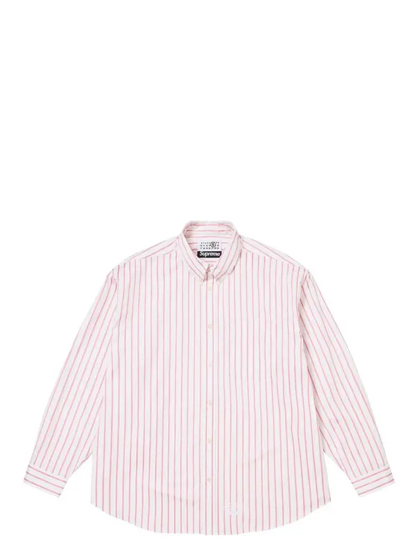 Supreme X Mm6 Maison Margiela Stripe Shirt - White