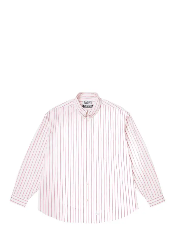 Supreme X Mm6 Maison Margiela Stripe Shirt - White