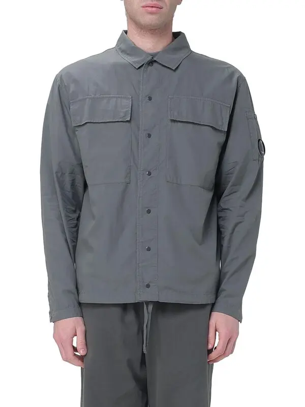 C.P. COMPANY Utility Jacket With Lens Detail - Grey