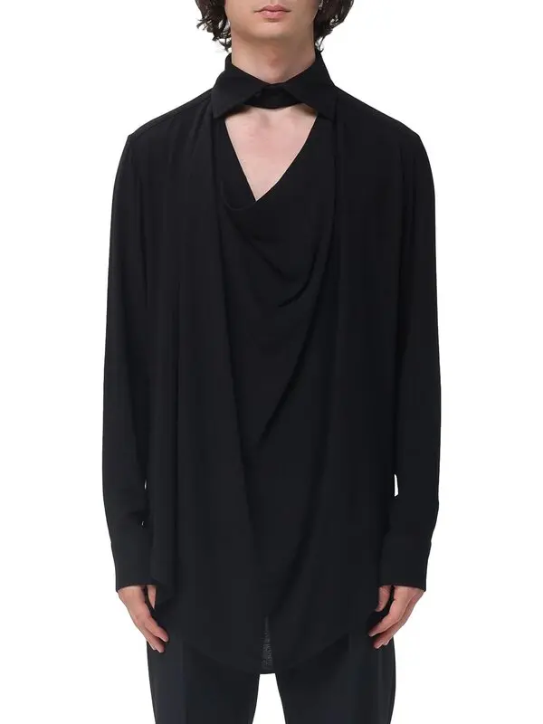 VIVIENNE WESTWOOD Viscose T-shirt With Scarf Collar - Black