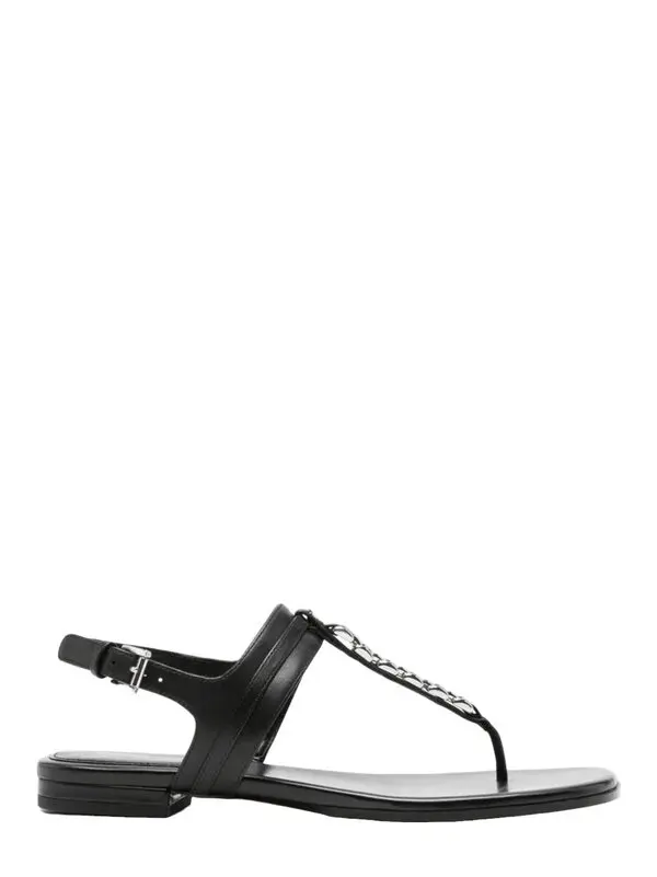 Michael Kors Embellished Flat Sandals - Black