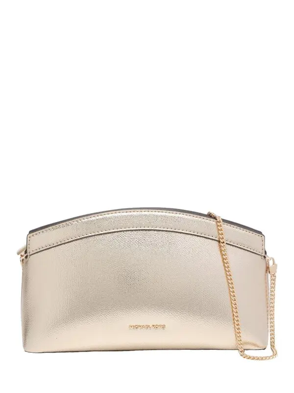 Michael Kors Athena Convertible Clutch In Metallic Leather - Gold