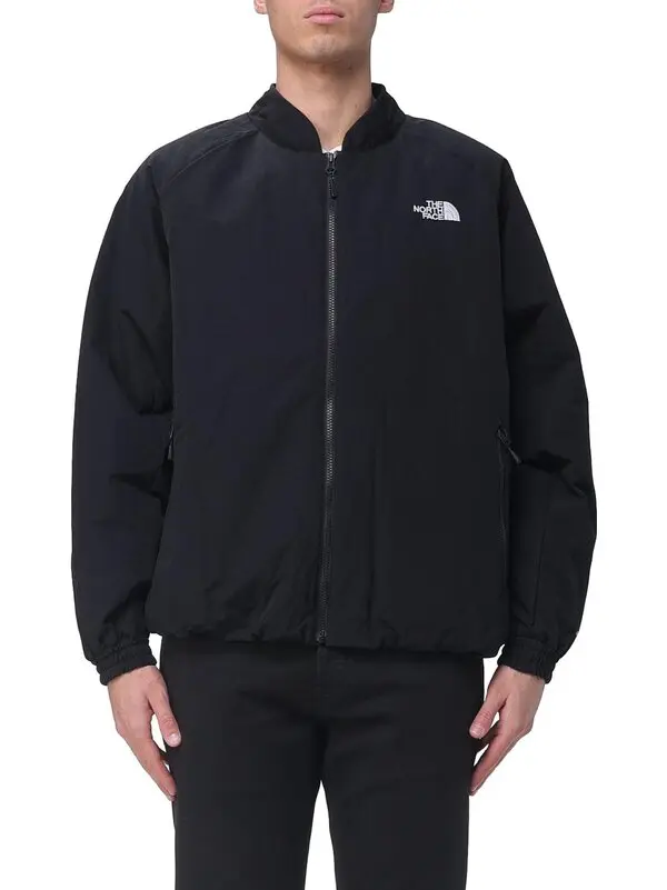 The North Face Cotton Blend Bomber Jacket With Logo Detail - Black