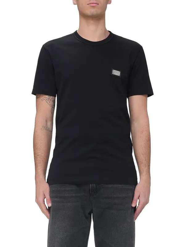 Dolce & Gabbana Cotton T-shirt With Logo - Black