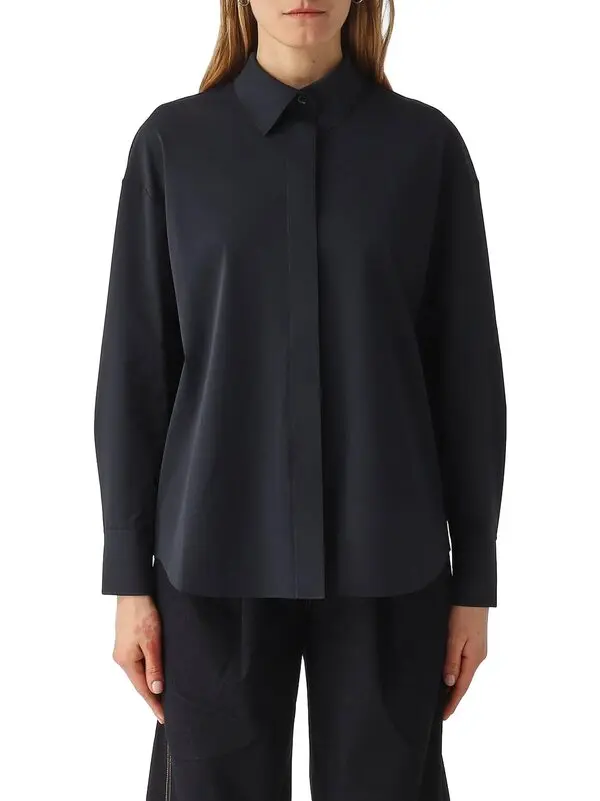 Max Mara Crepe Shirt - Blue