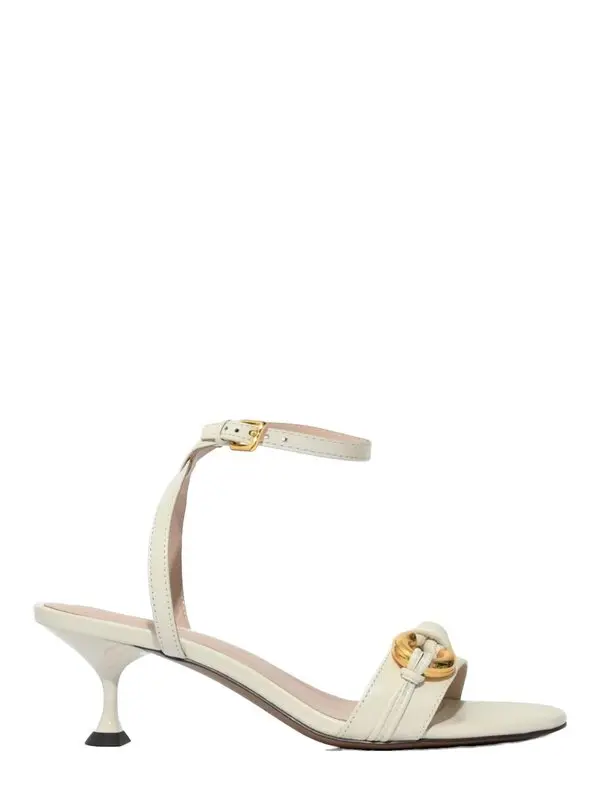 COCCINELLE Heeled Sandals With Ankle Strap - Pearl