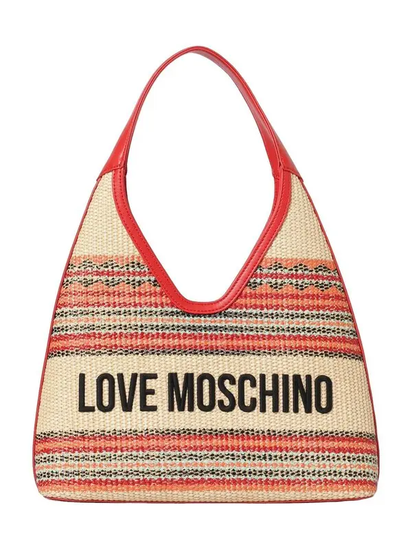 Moschino Printed Shoulder Bag - Red
