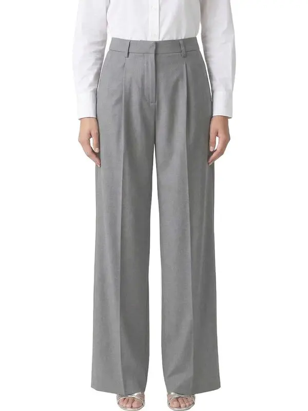 Giorgio Armani Wide Leg Trousers - Grey