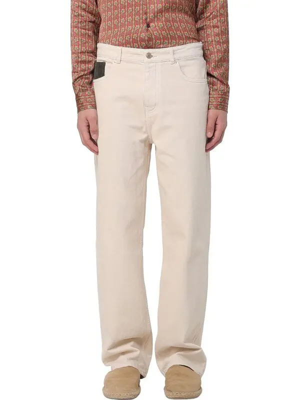Drole De Monsieur Straight Leg Jeans - Beige