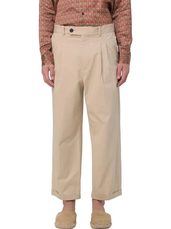 Drole De Monsieur Pleated Tailored Trousers - Beige