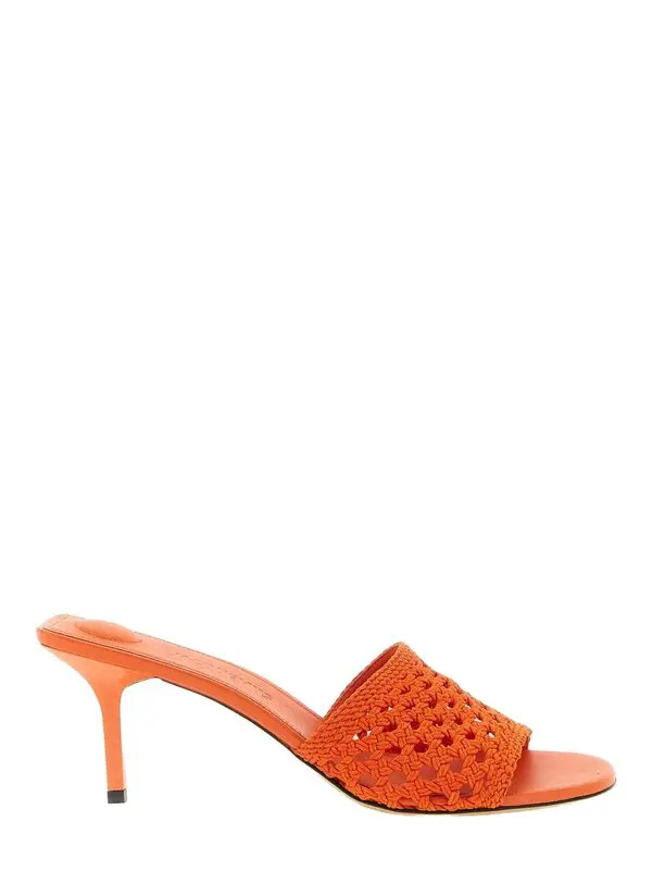 Jacquemus The Cubisto Woven Polyester Mules - Orange