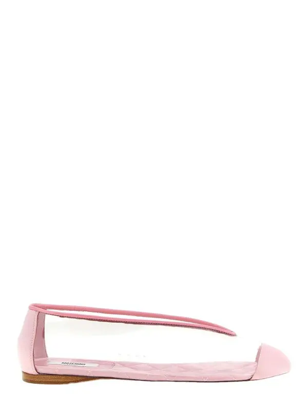 Moschino Pvc And Satin Ballet Flats - Pink