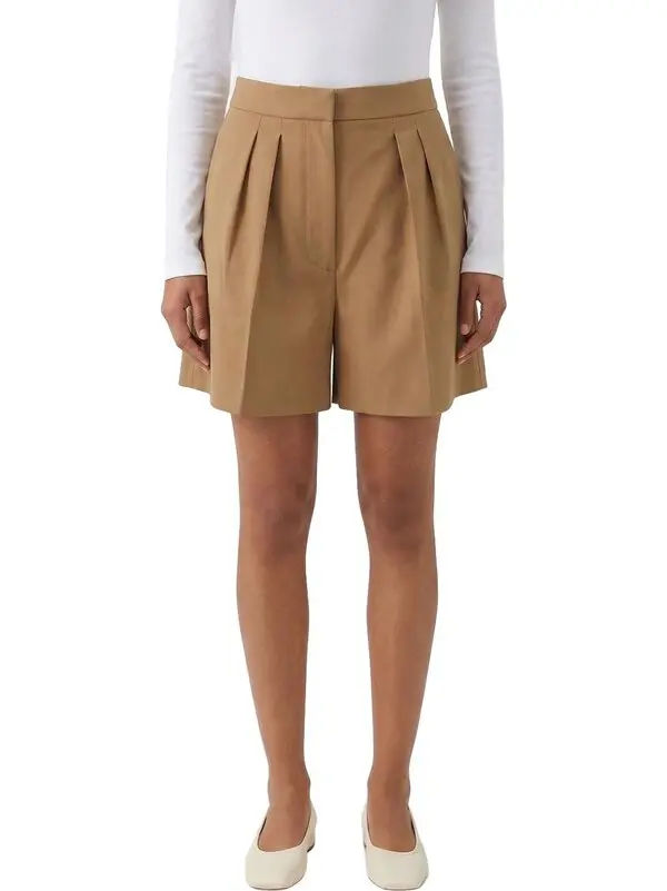 Max Mara Pleated Shorts - Brown